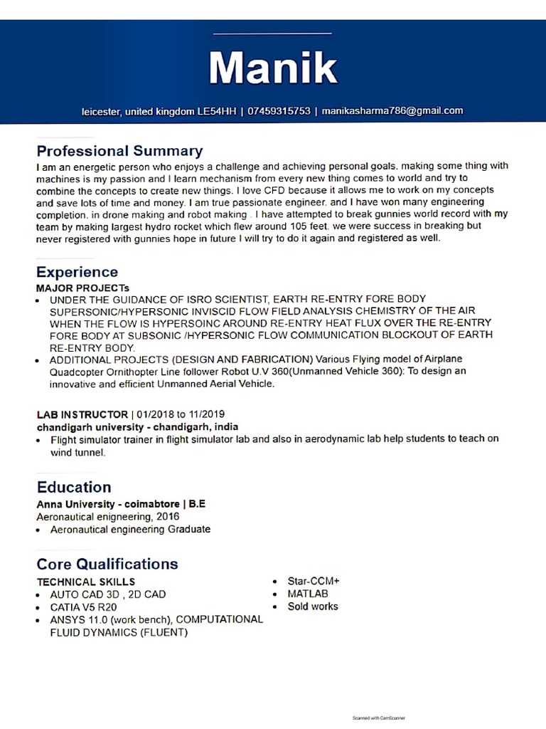 Manik Resume 5 2021 | PDF