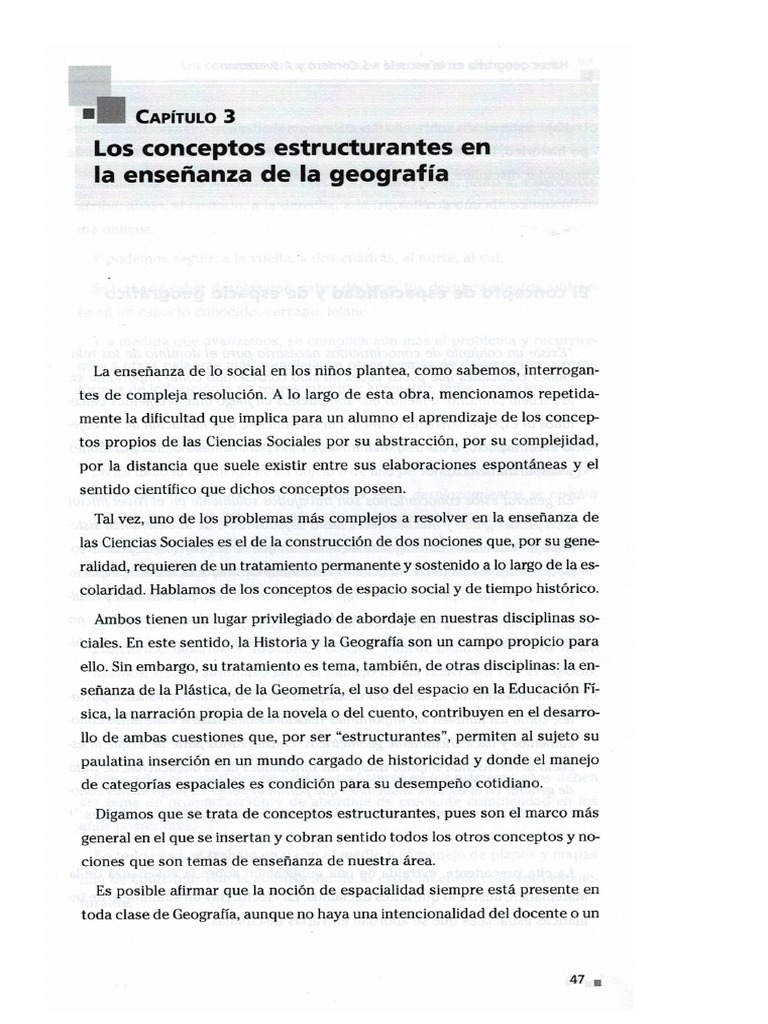 Conceptos Estructurantes en La Enseñanza de La Geografia Cordero ... Conceptos Estructurantes en La Enseñanza de La Geografia Cordero ...