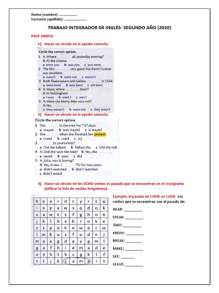 Trabajo Integrador de Inglés (2do) | PDF