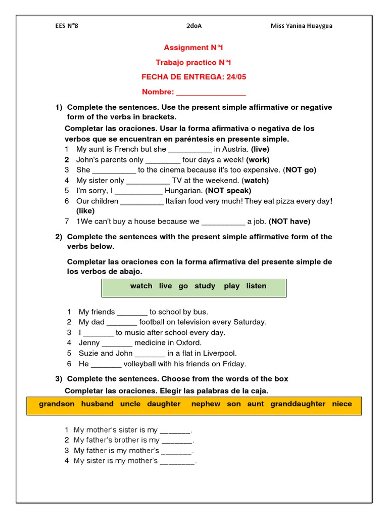 Assignment N°1 (2doa) ORIGINAL | PDF