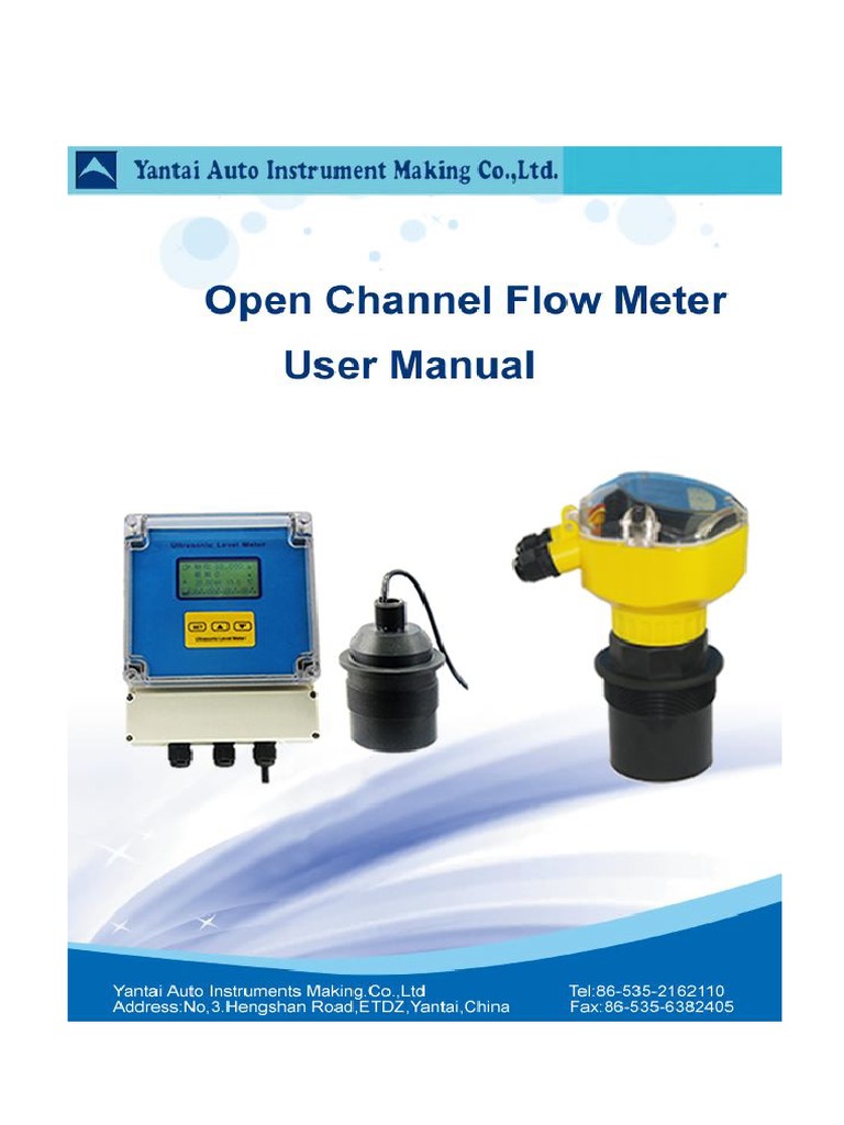Installation and Operation Manual for Ultrasonic Open Channel Flow ...