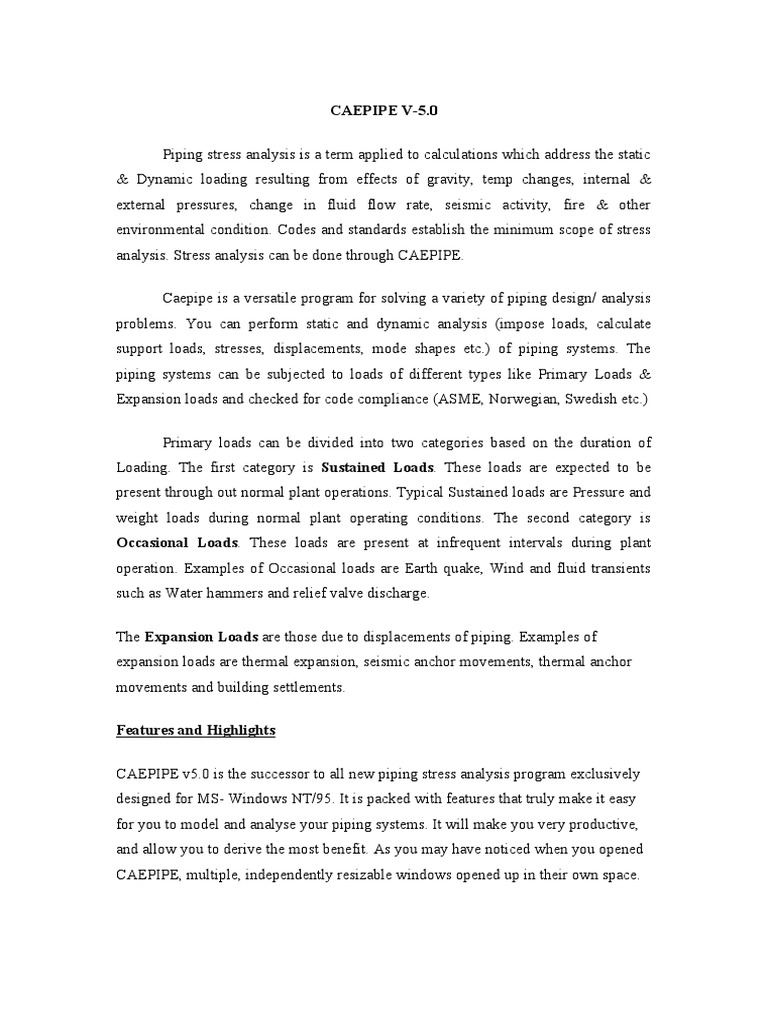 Caepipe V | PDF | Page Layout | Stress (Mechanics)