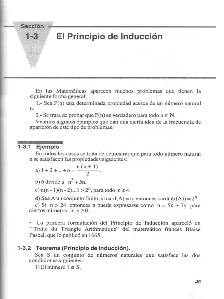 1-3 - El Principio de Induccion | PDF