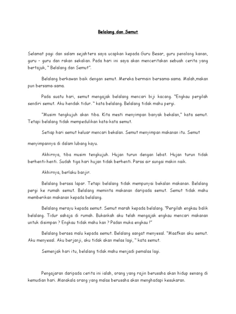 Belalang Dan Semut Pdf