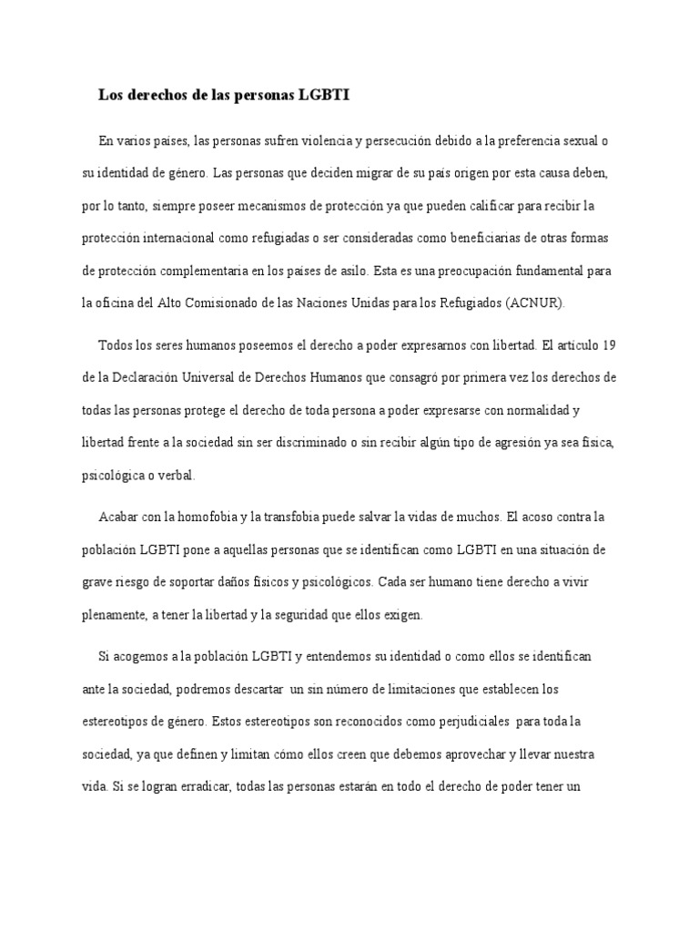 Derechos de Las Personas LGBTI | PDF | LGBT | Estudios LGBTQIA+