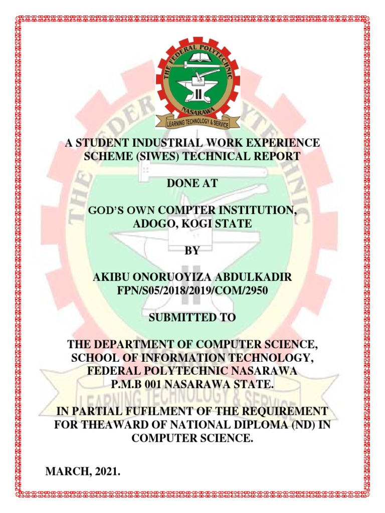 SIWES REPORT On 3-d Printing | PDF | Html | Html Element