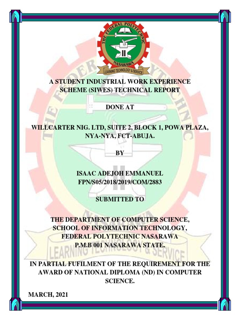 SIWES Report For Computer Science | PDF | Internet Protocols | Network Switch