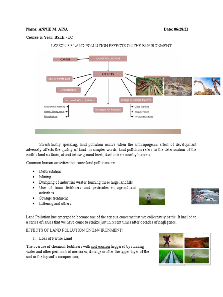 Land Pollution | PDF | Water Pollution | Pollution