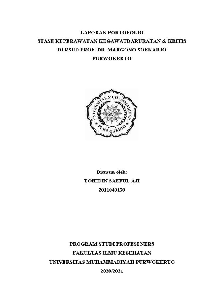 Laporan Portofolio KGD & Kritis Tohidin Saeful Aji (Tohidin Saeful Aji) | PDF