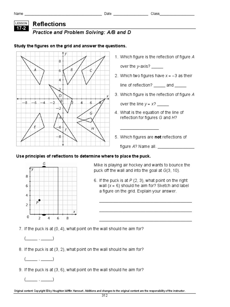 Reflections: Practice and Problem Solving: A/B and D | PDF ...