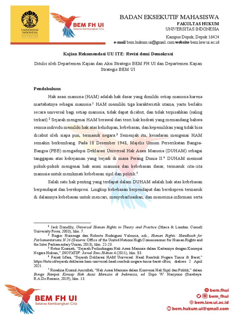 Kajian Rekomendasi UU ITE | PDF