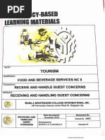 DLP - FBS NC II - Handling Customer Complaints | PDF | Learning | Cognitive Science