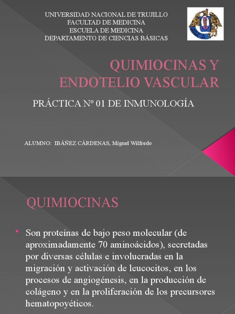Quimiocinas y Endotelio Vascular - Mic | PDF | Quimiocina | Célula B