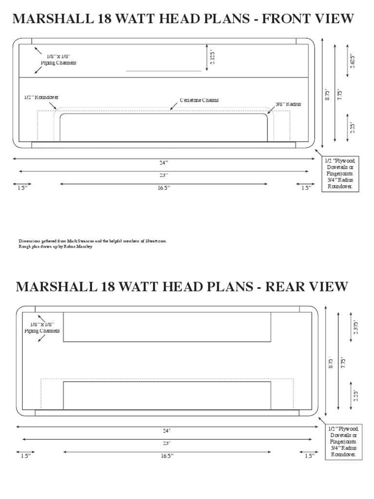 Marshall 18 Watt Head Cabinet Plans | PDF | Car Body Styles | Vehicle ...