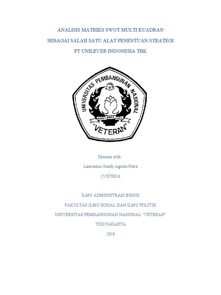 Strategi SWOT 8 Kuadran Unilever | PDF