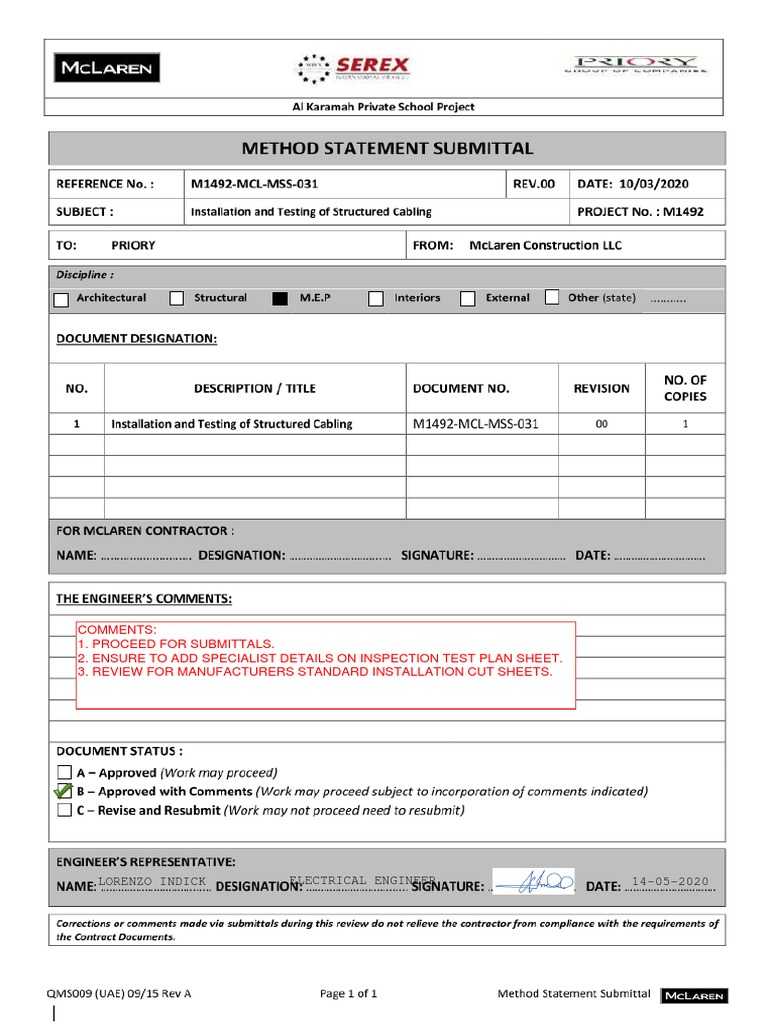Installation and Testing of Structured Cabling | PDF