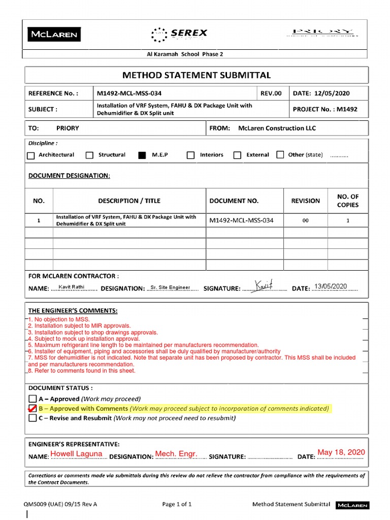 Installation of VRF System FAHU DX Package Unit With Dehumidifier DX ...