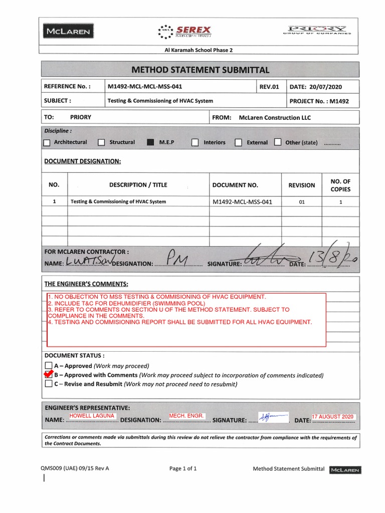 Testing Commissioning of HVAC System | Download Free PDF | Duct (Flow ...
