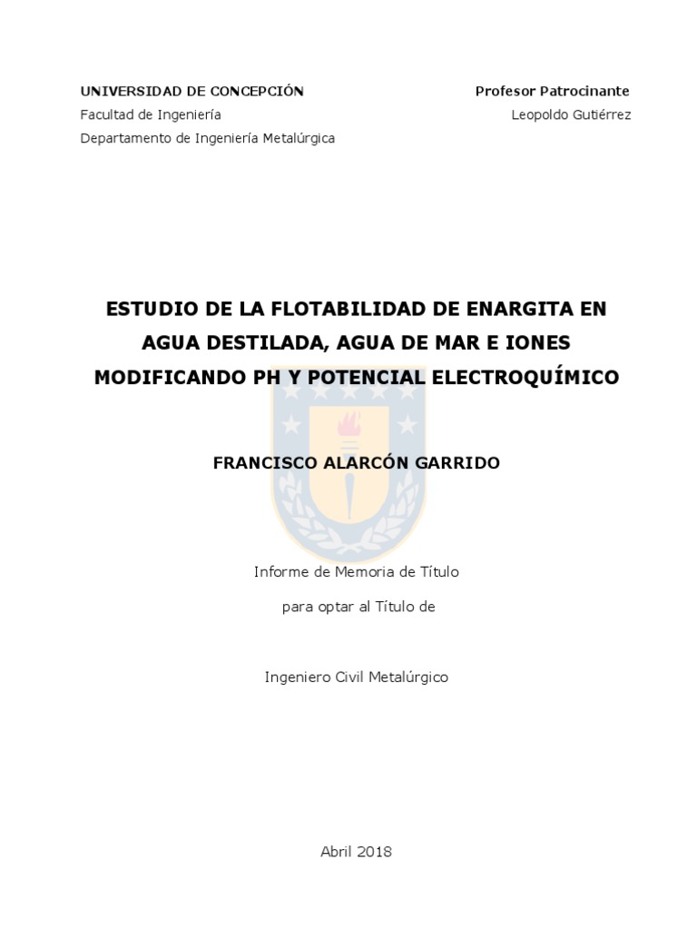 Tesis Estudio de La Flotabilidad de Enargita - Image.marked | Descargar ...