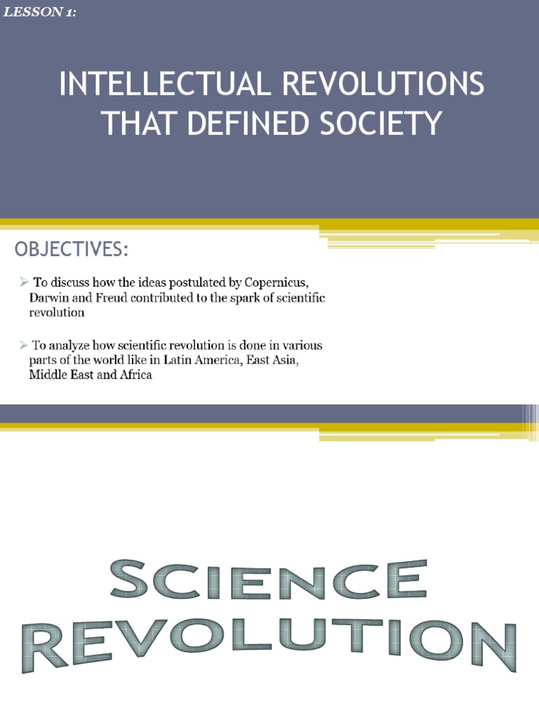 Chap1. INTELLECTUAL REVOLUTIONS THAT DEFINED SOCIETY | PDF | Scientific ...