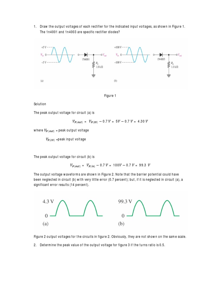 Electronics Problems | PDF | Rectifier | Electronics