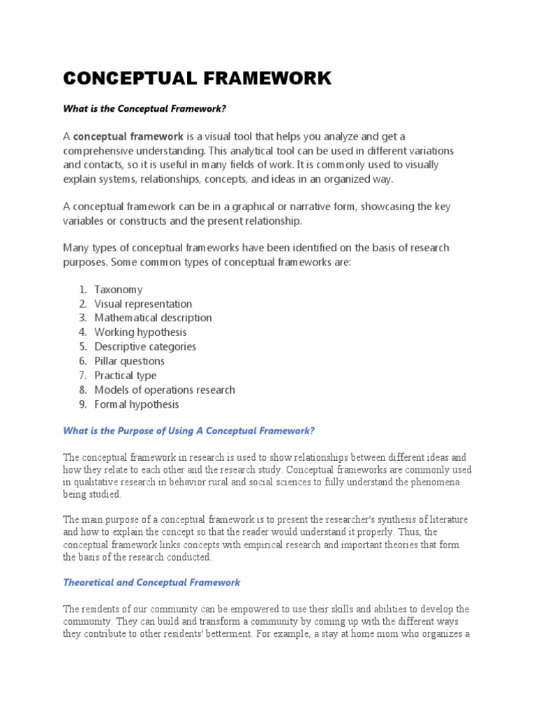 Conceptual and Theoretical Framework | PDF | Conceptual Framework | Theory