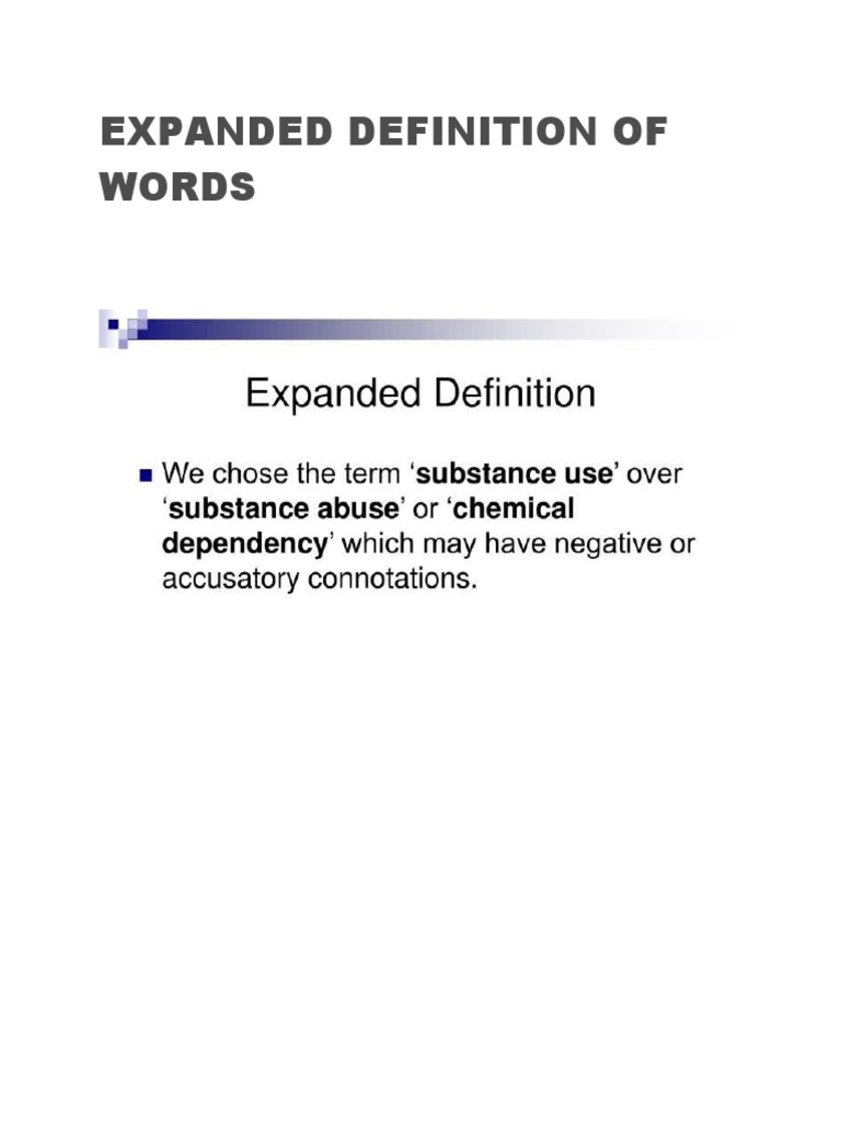Expanded Definition of Words | PDF