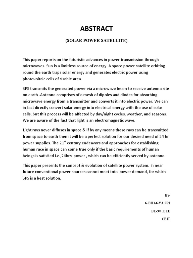 Solar Power Satellite: Microwave Energy Transmission | PDF