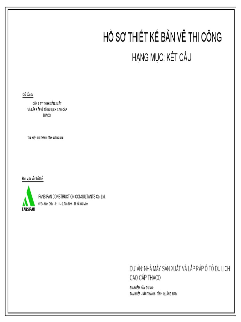 Construction Drawing Package for THACO Building Project | PDF