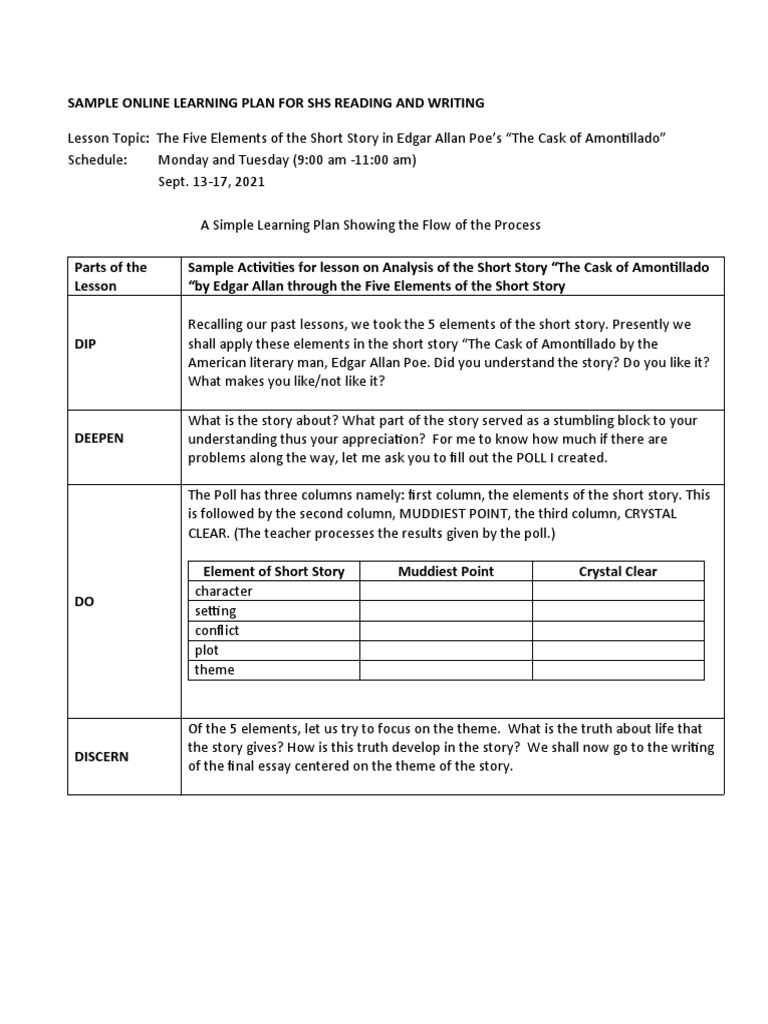 Weekly Plan Using The 4ds | PDF | Foreign Language Studies | General ...