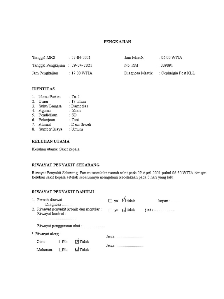 Pengkajian Cephalgia | PDF