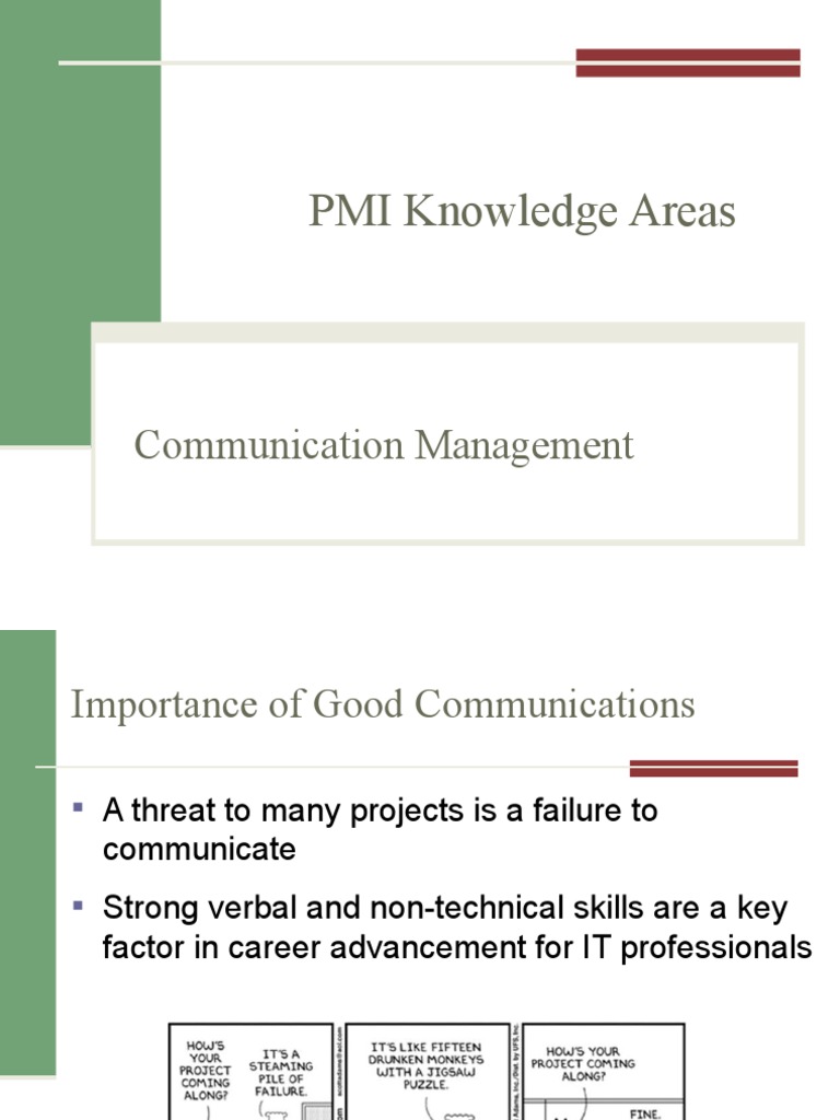 PMI Knowledge Areas: Communication Management | PDF | Project ...