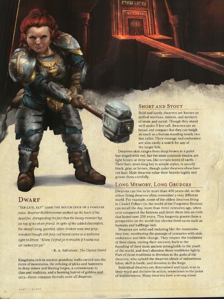 Dwarf: Short and Stout | PDF | Elf (Dungeons & Dragons) | Dwarf ...