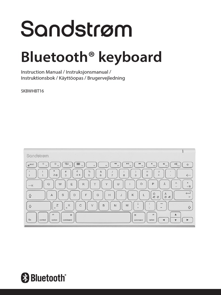 SANDSTROM BLUETOOTH KEYBOARD SKBWHBT16 Manual | PDF | Computer Keyboard ...