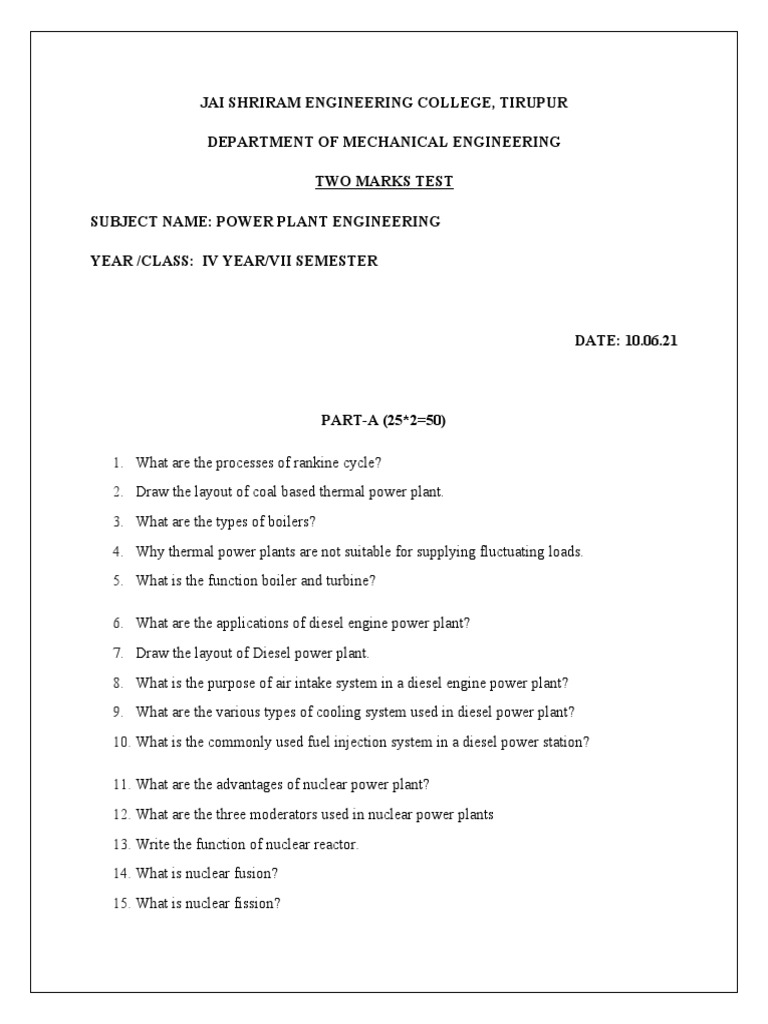 PPE Two Mark Questions. | PDF