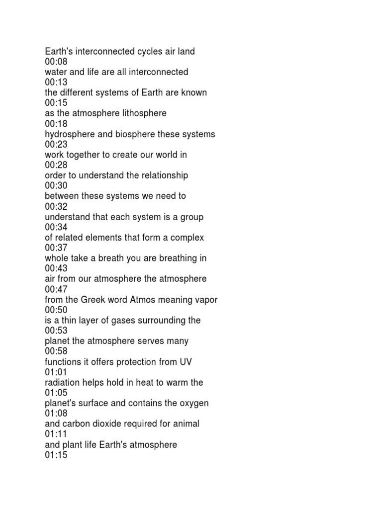 Earth's Interconnected Cycles | PDF | Atmosphere | Earth