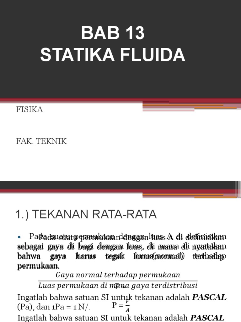 13 - Statika Fluida | PDF