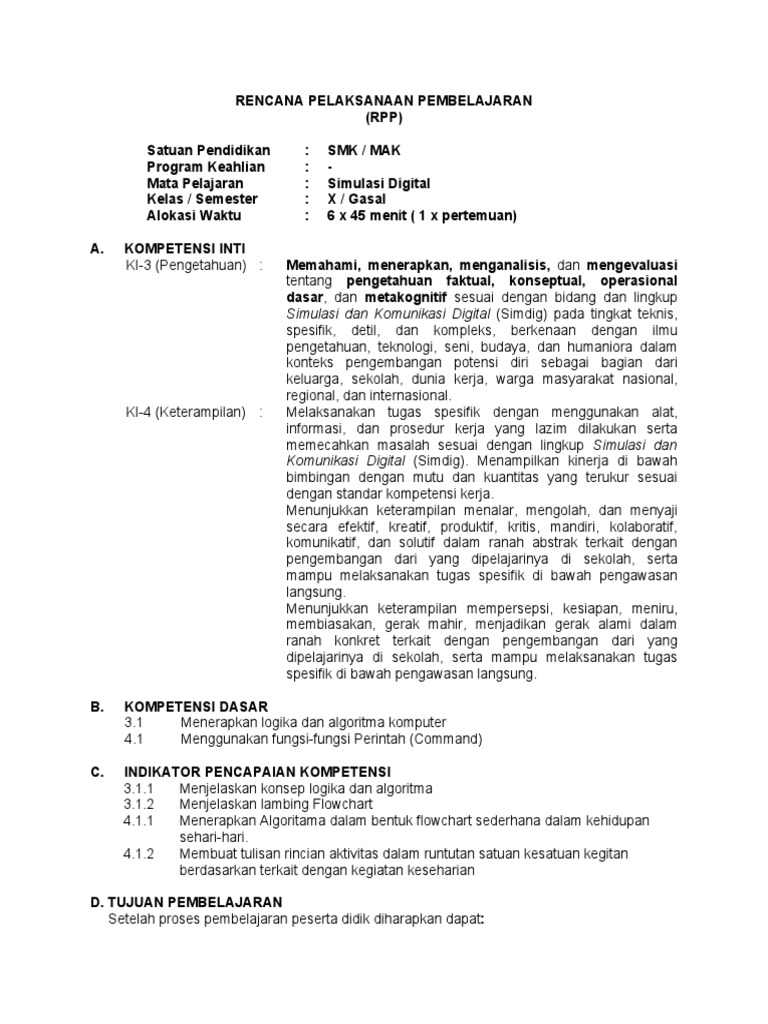 RPP Simdig | PDF