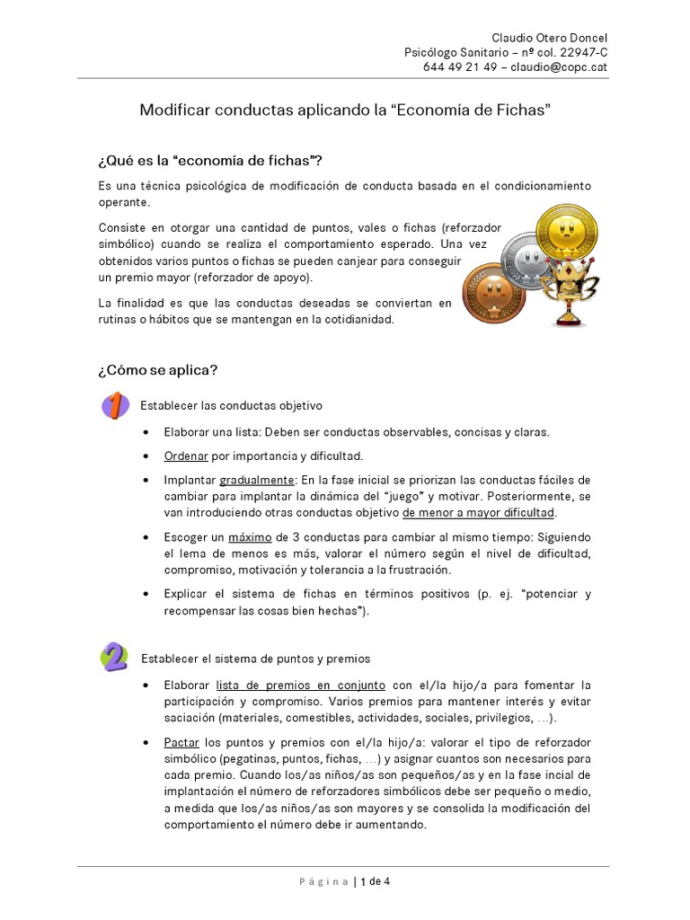 Guía práctica para implementar un programa de modificación de conducta mediante el sistema de ...