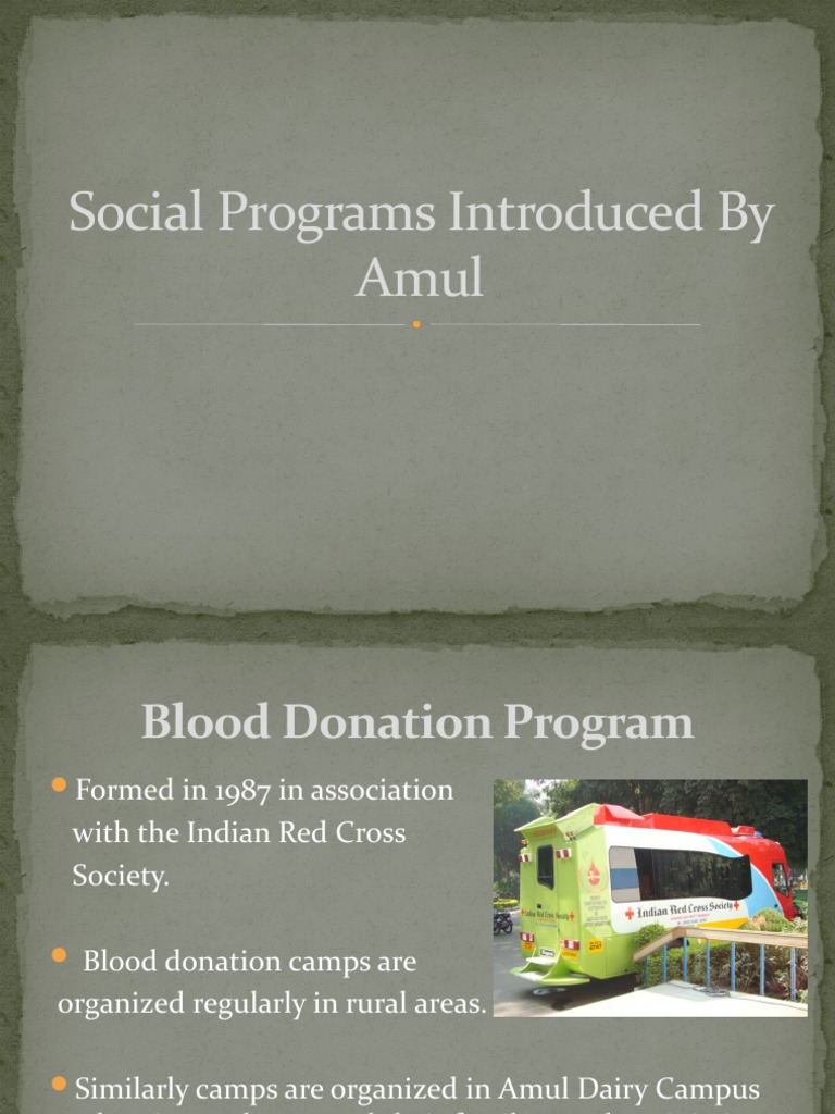 Social Programs Introduced by Amul | PDF | Social Science | Wellness