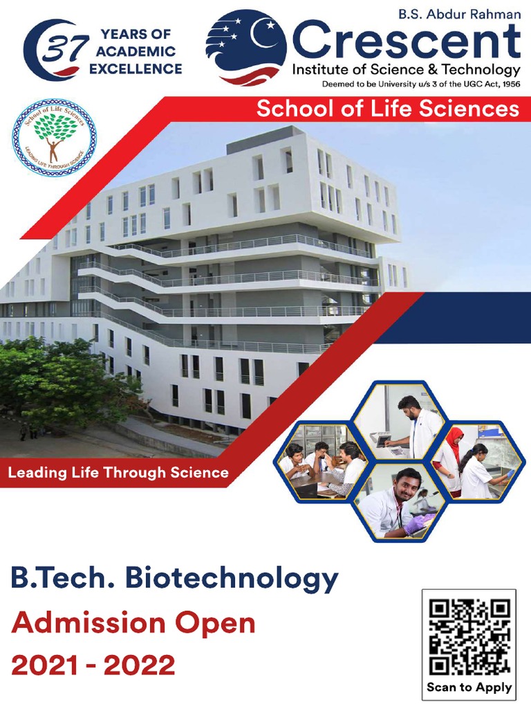 B.tech Biotechnology Admission Brochure Compressed | PDF | Life ...