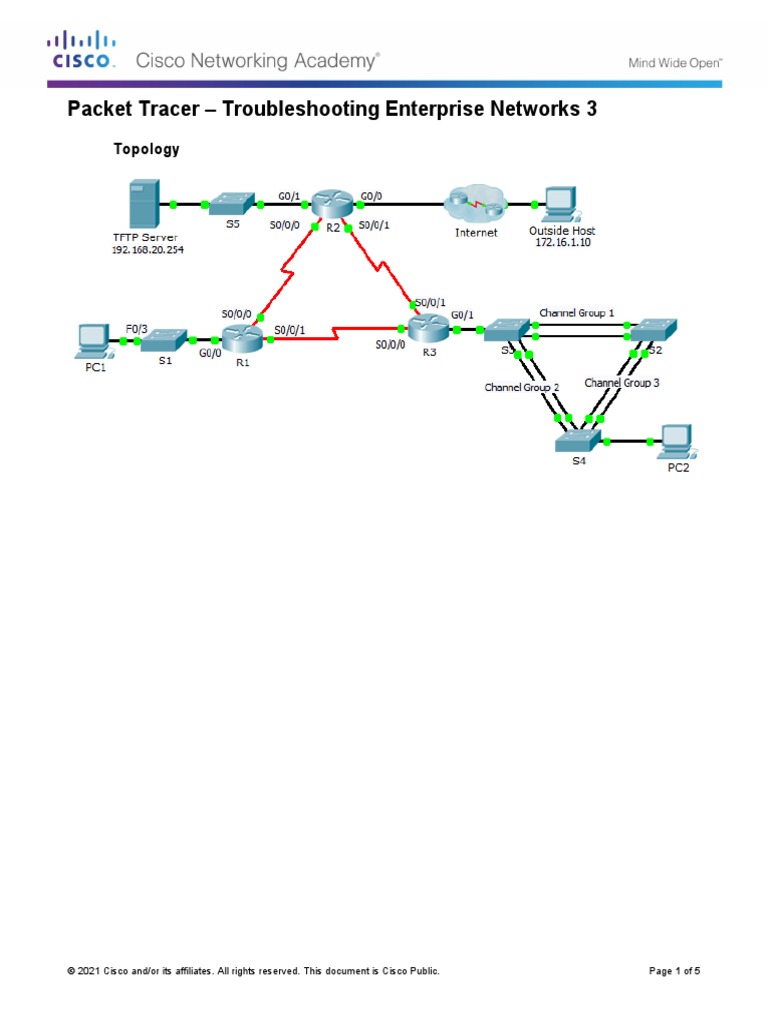 8.2.4.14 Packet Tracer - Troubleshooting Enterprise Networks 3 Instructions | PDF | Router ...