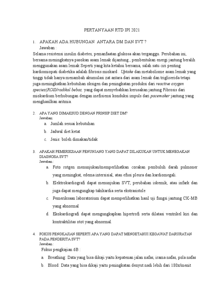 Pertanyaan RTD Ipi 2021 | PDF