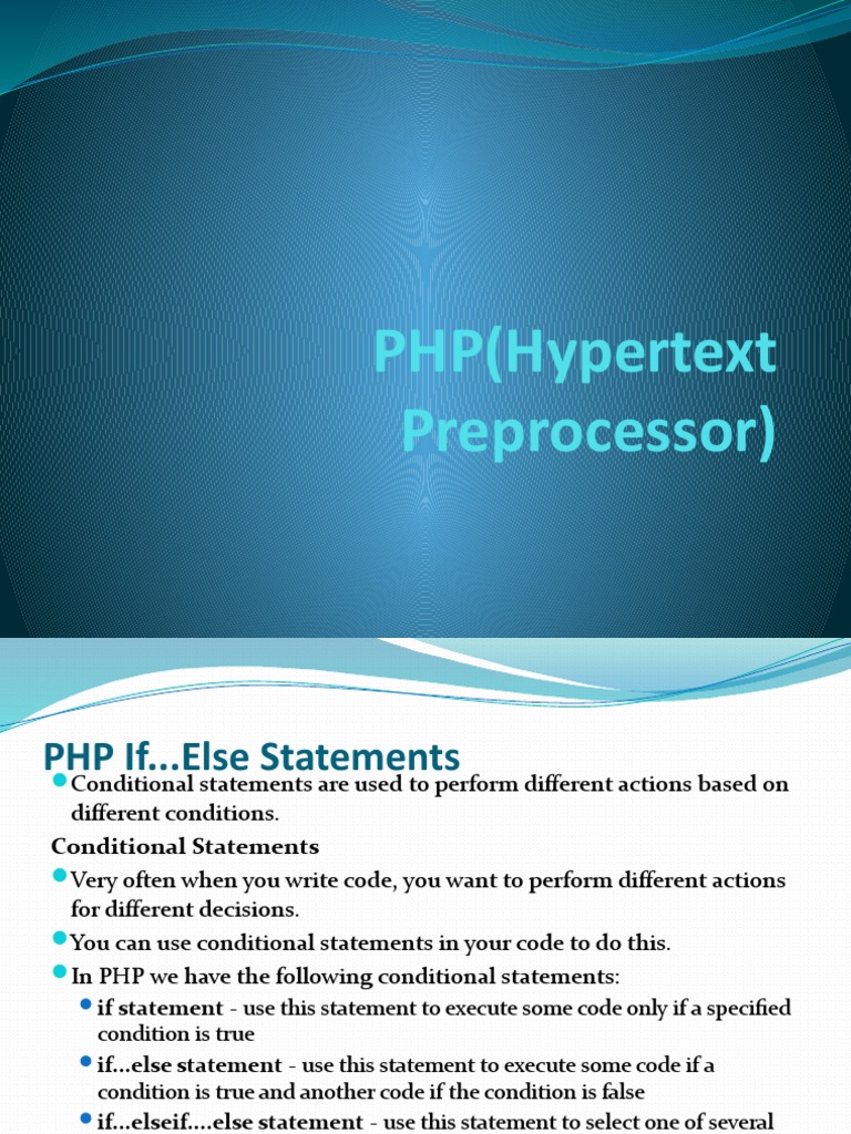 Php Hypertext Preprocessor Pdf Array Data Structure Php