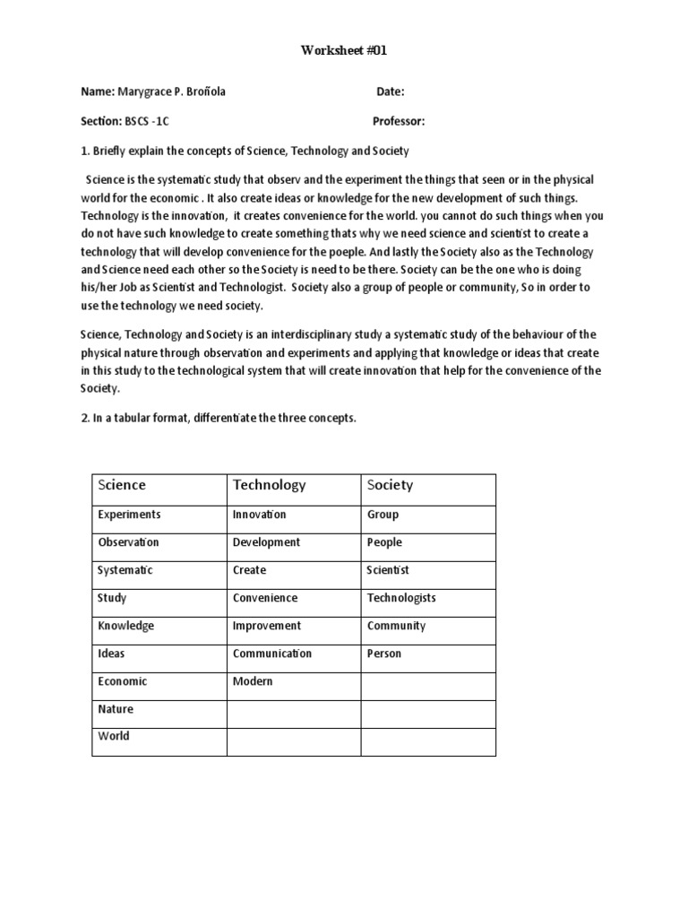 Science Technology Society | PDF