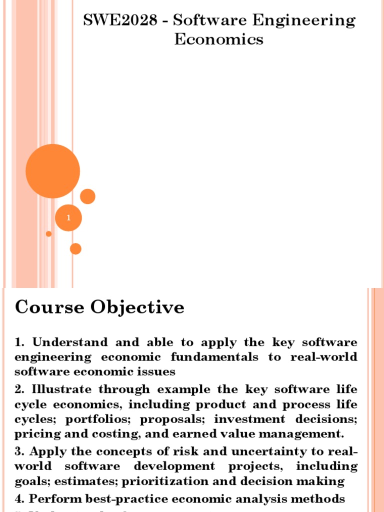 Software Engineering Economics Course Guide | PDF | Economics ...