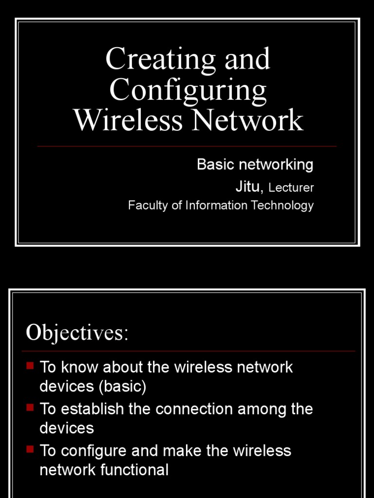 Creating and Configuring Wireless Network