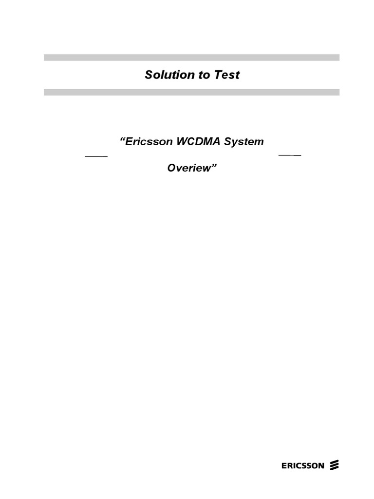 Ericsson - WCDMA | PDF | Asynchronous Transfer Mode | Channel Access Method