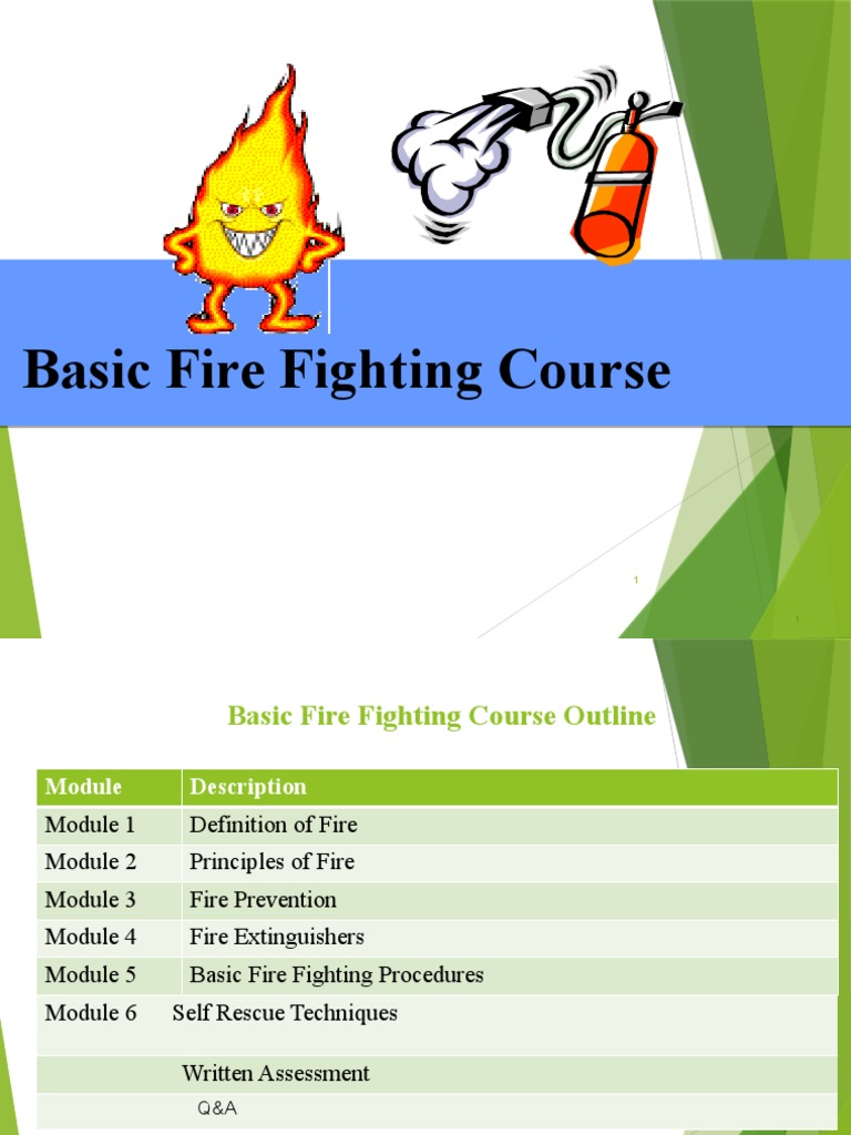 Basic Fire Fighting Training1 | PDF | Fires | Firefighting
