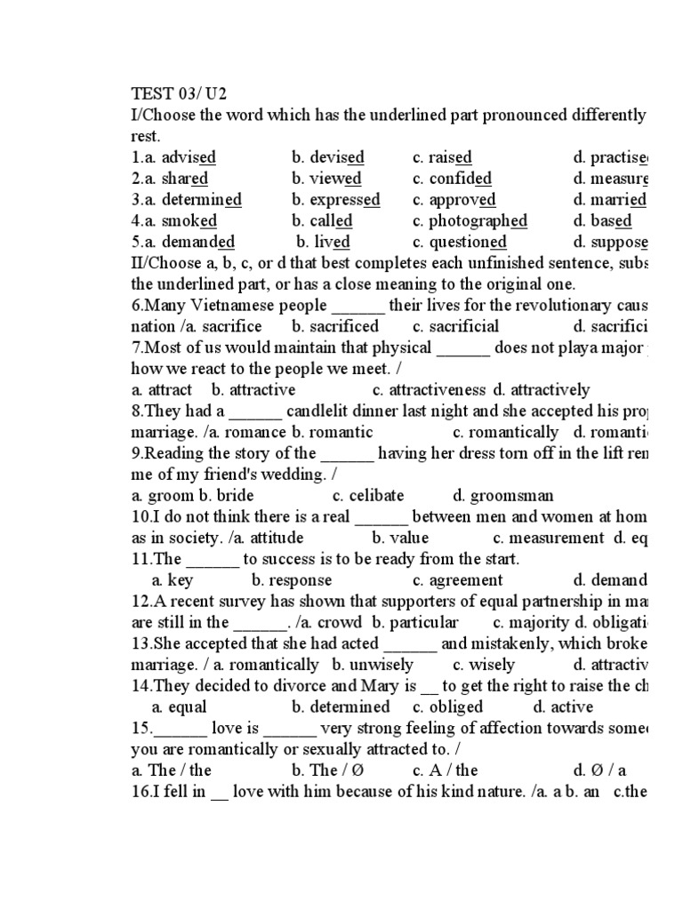 48 Tests Cho HS | PDF | Social Science